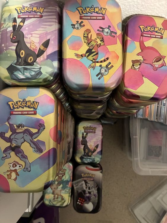 Pokemon Mini Tin LEER/EMPTY 109x / 151 / Prismatic / BW (Neu (gemäss ...