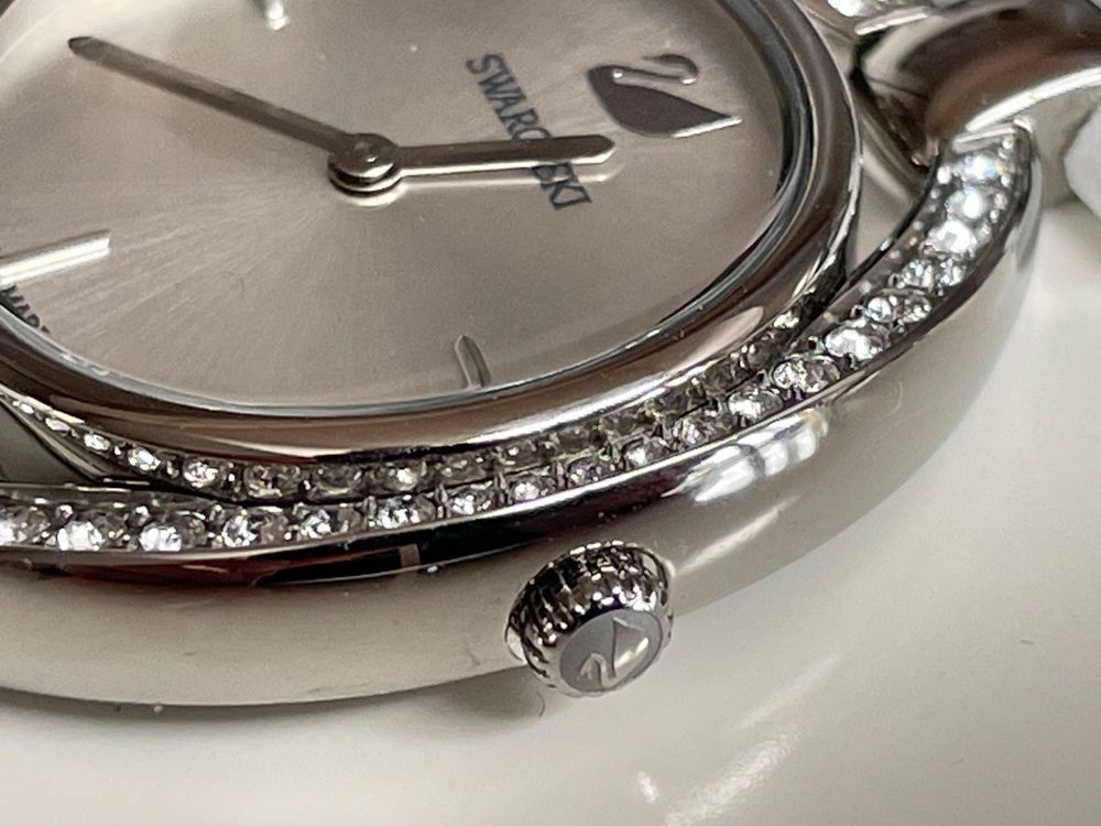 SWAROVSKI Uhr, Stella, Edelstahl, Lederband weiss, #5376812 (Neu ...