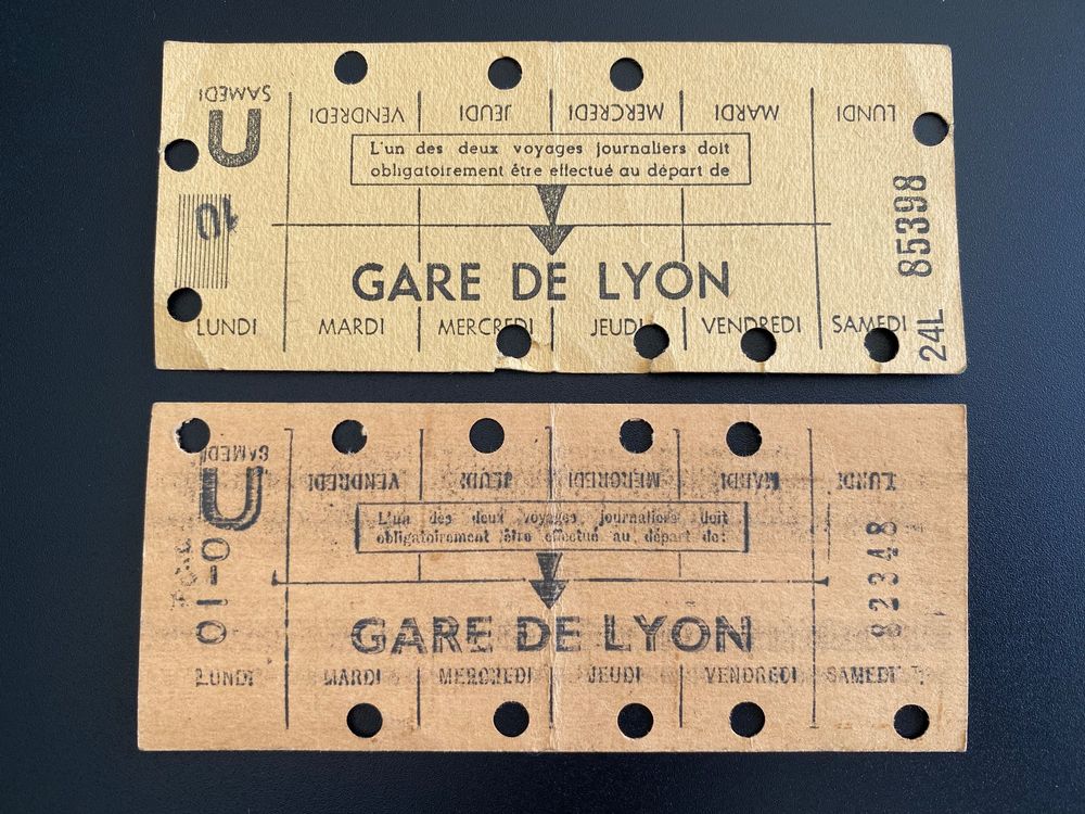 Tickets métro RATP anciens (D'occasion) à Genève pour CHF 11 – avec ...