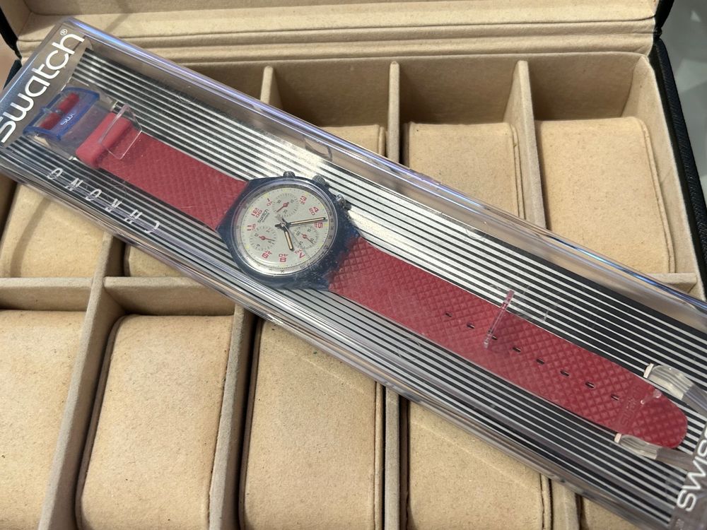 Montre Swatch chrono JFK SCN103 complète set fonctionne 1992 | Kaufen ...