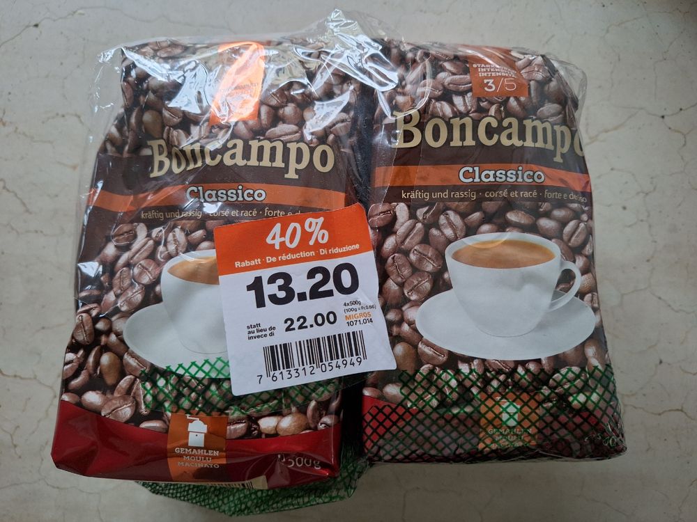 Kaffee Boncampo, gemahlen | Kaufen auf Ricardo