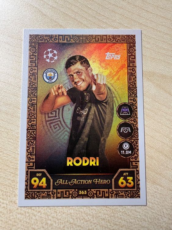 Rodri All Action Hero 363 Match Attax 25/26 Topps (Neu (gemäss ...