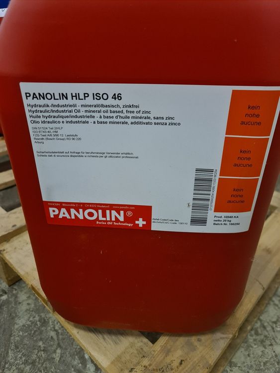 90. Panolin HLP ISO 46 Hydraulik Industrieöl ab 1.- (Gebraucht) in ...