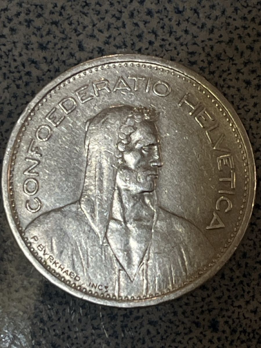 5 francs argent 1933 B (D'occasion) à Prangins pour CHF 20 – avec ...