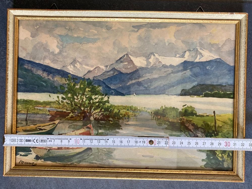 MARC AQUARELL KUNSTDRUCK: THUNERSEE, EIGER, MÖNCH, JUNGFRAU | Kaufen auf Ricardo