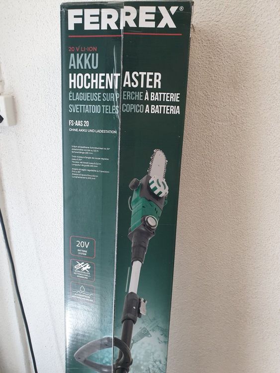 Ferrex Hochentaster, neu mit 2 Battery Pack und Ladegerät | Kaufen auf Ricardo