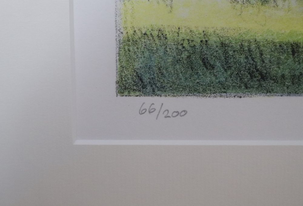 Marcel Hayoz (1929) Lithographie "Kirche Düdingen", signiert (Gebraucht ...