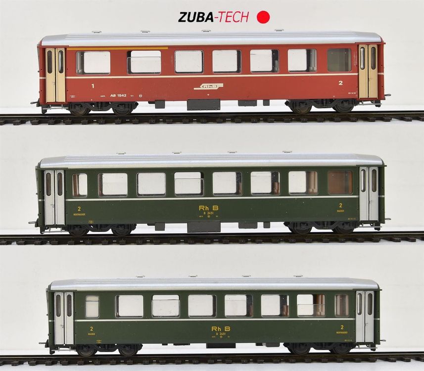 Bemo 3x Personenwagen der RhB H0m GS (Gebraucht) in St. Gallen für CHF 32.5 – mit Lieferung auf ...