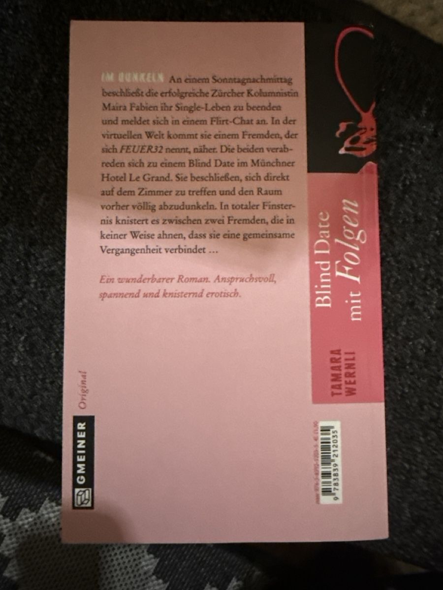 Blind Date mit Folgen, Roman von Tamara Wernli (Gebraucht) in Zürich ...