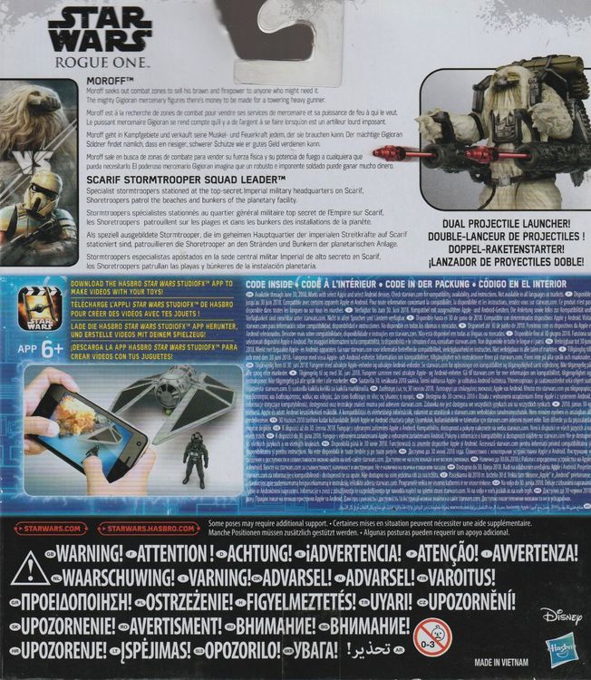 MOROFF vs SCARIFF STORMTROOPER 9 cm STAR WARS ACTION FIGURE (Neu und ...
