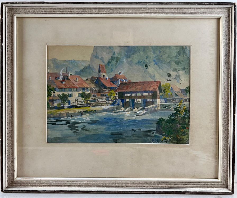 Gysi Fritz (1863-1942 ) Aquarell signiert (Gebraucht) in Neuhausen am Rheinfall für CHF 15 – mit ...