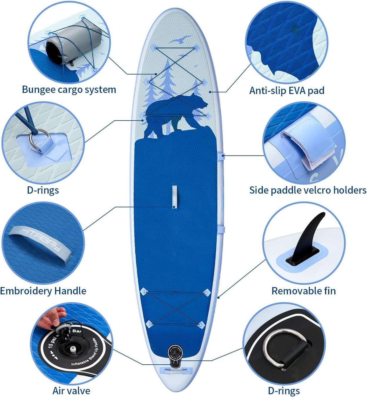 SUP Board 335 cm aufblasbar Set Paddleboard Stand Up (Neuf avec ...