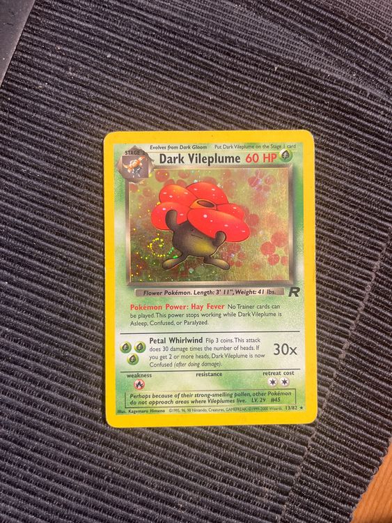 Pokemon Dark Vileplume Holo Swirl Team Rocket | Kaufen auf Ricardo