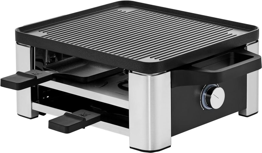 Raclette Käse Grill 4 Personen 870 W Edelstahl Antihaft (Neu und ...