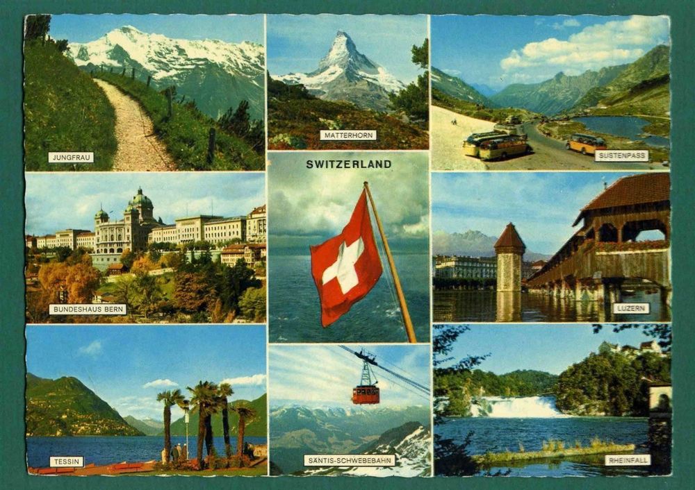 Switzerland, 9 Ansichten (Gebraucht) in Sargans für CHF 1 – mit Lieferung auf Ricardo kaufen