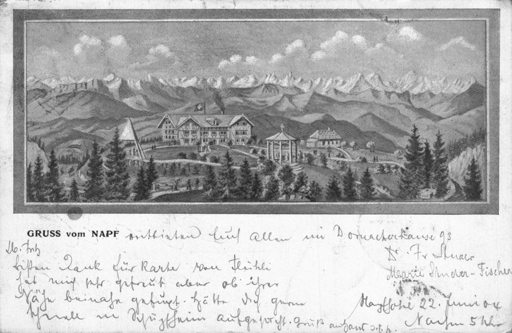 Alte Ansichtskarte Napf, LU, 1904 Hotel Restaurant (Gebraucht) in ...