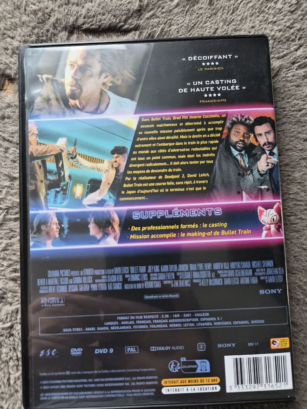 DVD Bullet Train avec Brad Pitt - Action et suspense! (D'occasion) à La ...