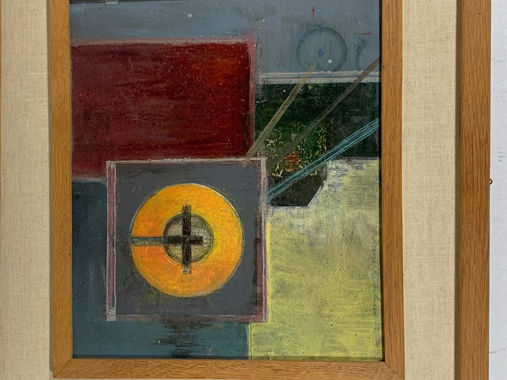 Hans Rudolf Schiess (1904-1978) Gemälde Kreuz im Weltall (Gebraucht) in ...