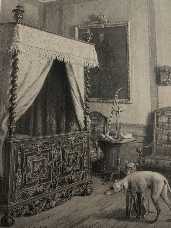 Schlafzimmer König Gustav Adolf Lithographie (Nr 33) | Kaufen auf Ricardo