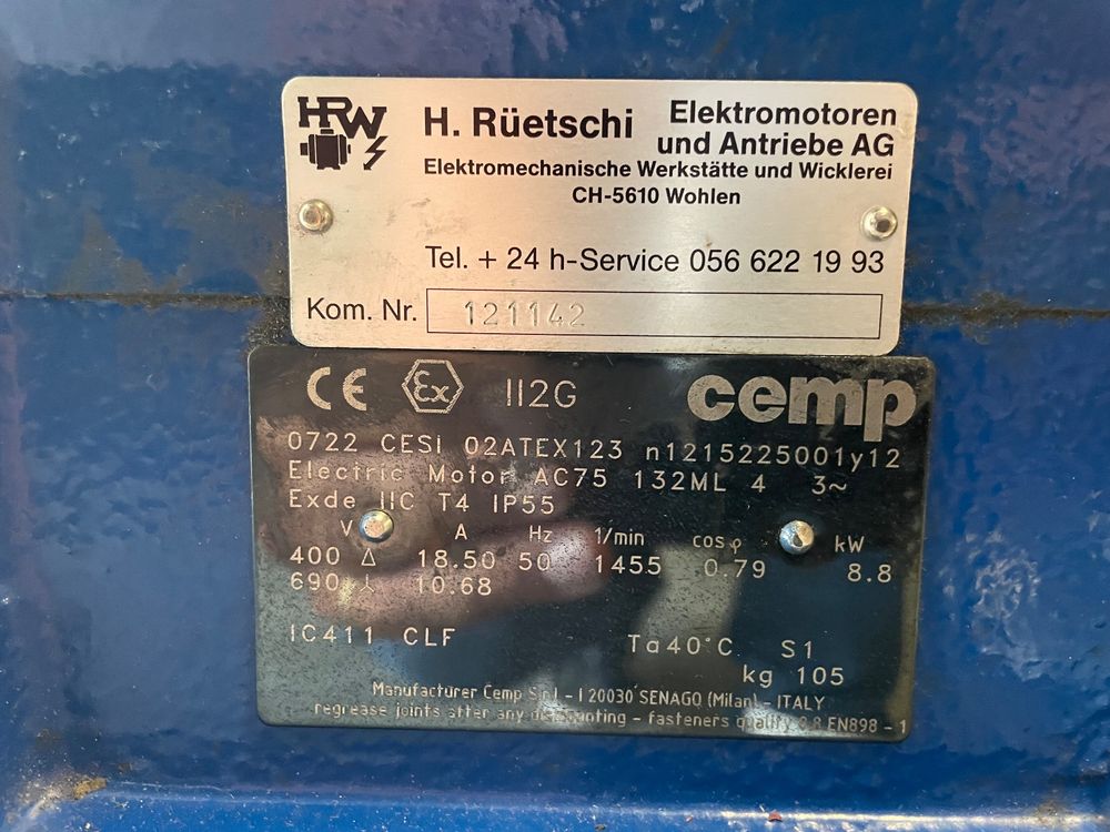 Elektromotor 8.8kW / 12PS - cemp - variable Drehzahl (Gebraucht) in ...