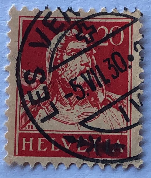 Tellbrustbild mit Vollstempel (Gebraucht) in Aarau für CHF 0.3 – mit Lieferung auf Ricardo kaufen