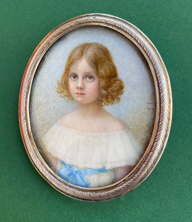 Antike Portrait Miniatur signiert in Silberrahmen 800 | Kaufen auf Ricardo