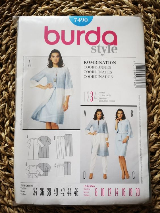 Schnittmuster Burda style Nr 7490 | Kaufen auf Ricardo