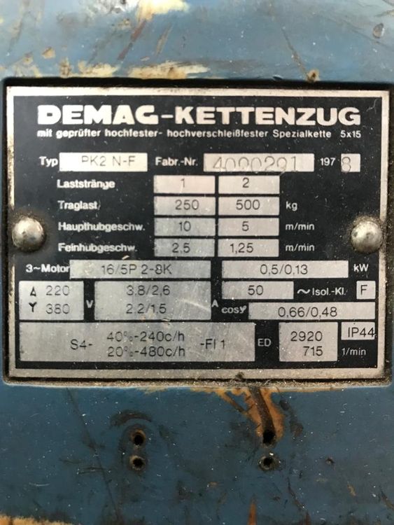 DEMAG-Schwenk-Kran 500kg (Gebraucht) in Merishausen für CHF 900 – nur ...