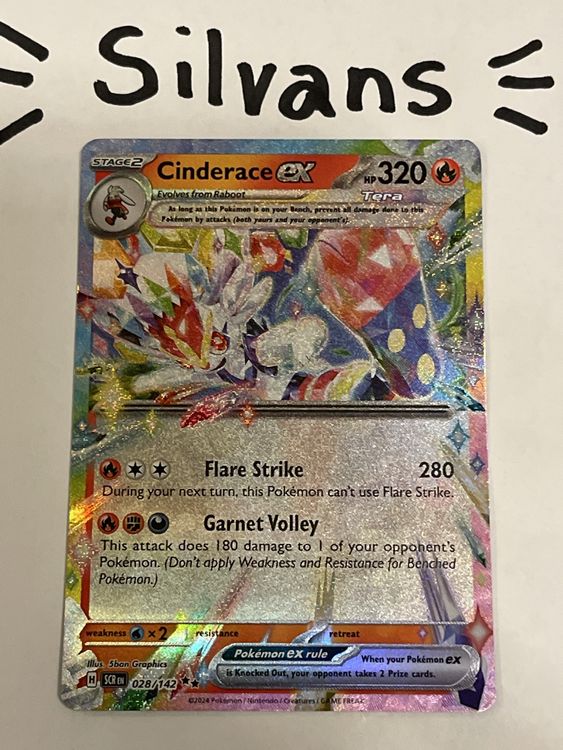 Cinderace ex 028/142 Stellar Crown Englisch (Neu (gemäss Beschreibung ...