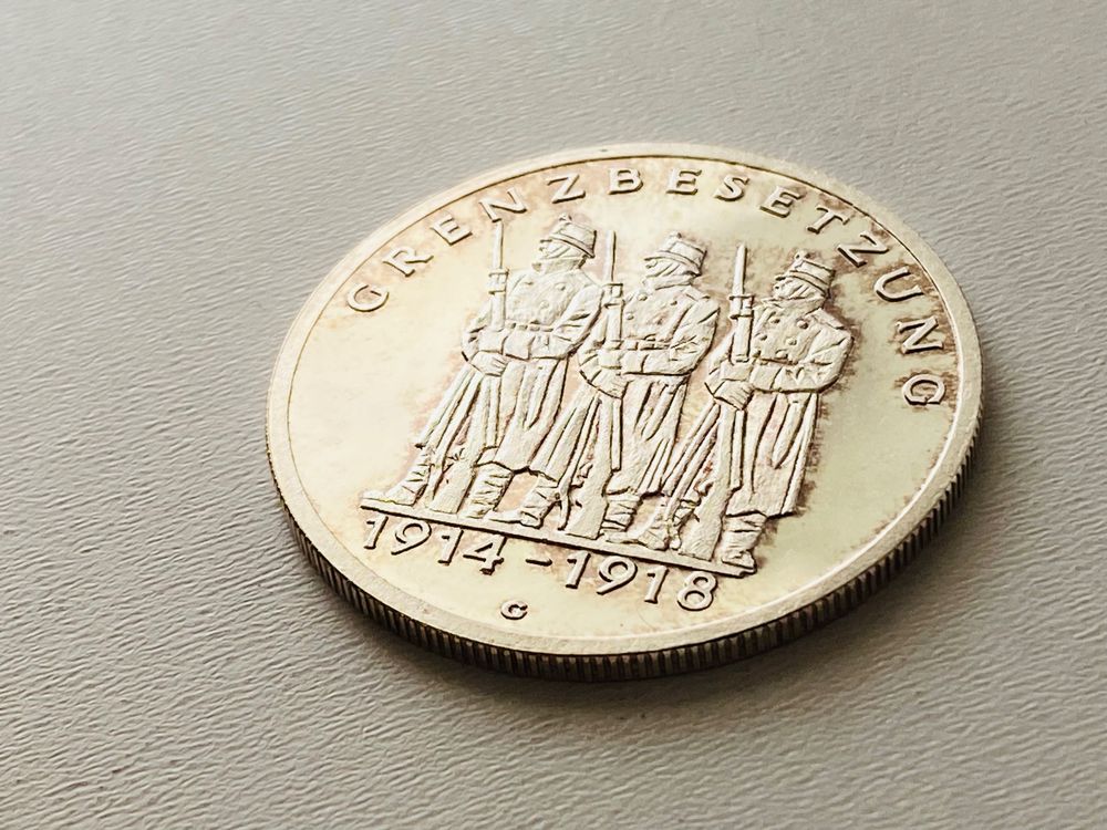 Silber Medaille Armee Schweiz Grenzbesetzung 1914 - 1918 (Gebraucht) in Müswangen für CHF 12 ...