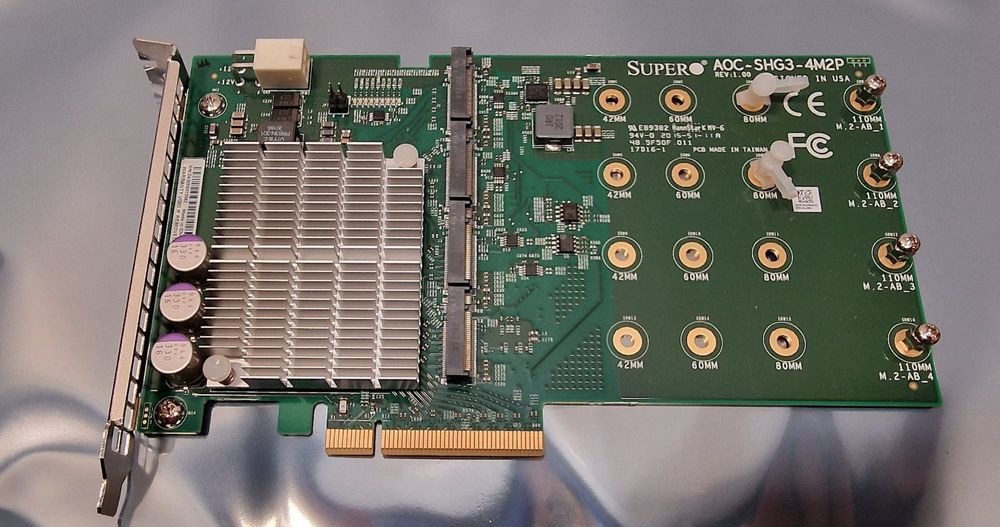 Supermicro 4 x NVMe M.2 add-on card AOC-SHG3-4M2P (Gebraucht) in Basel ...
