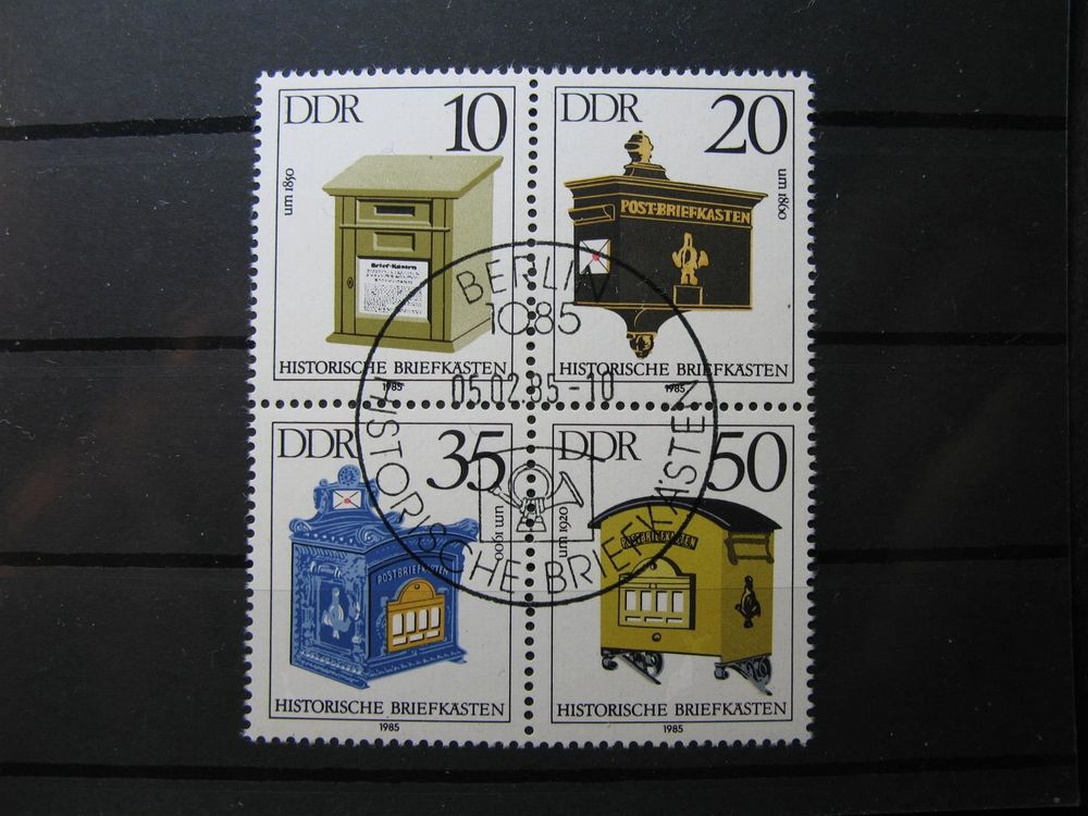 DDR 1985 Briefkästen 4er Block ET (Gebraucht) in Wil SG für CHF 1 – mit Lieferung auf Ricardo kaufen