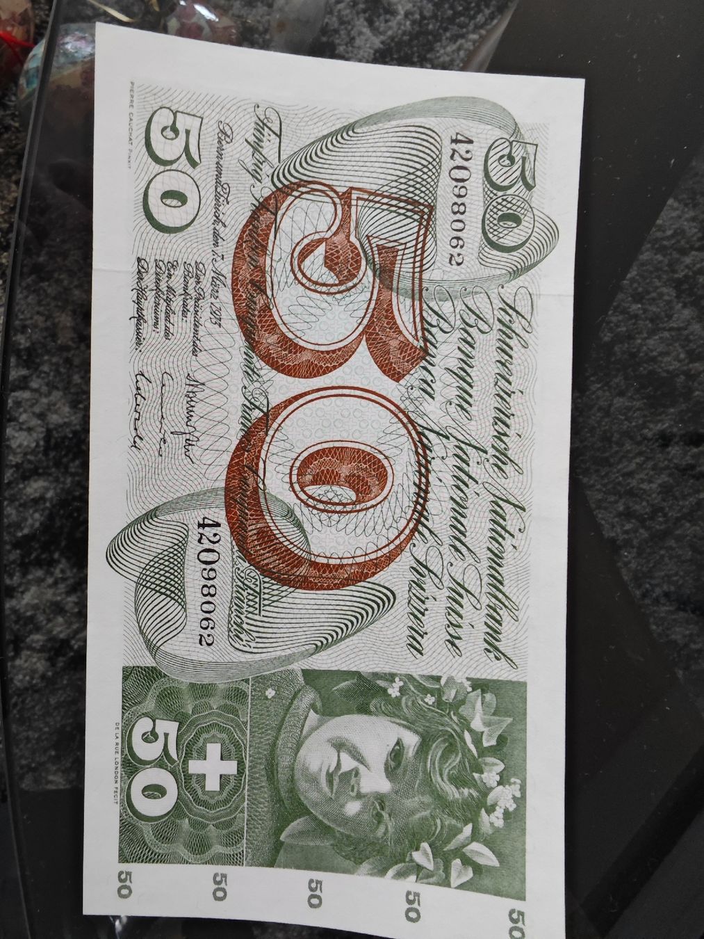 Alte ungefalte Schweizer Banknoten 20 & 50 Franken, Serie 32 (Neu ...