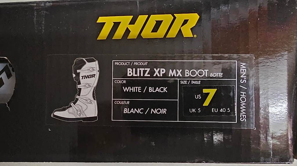 Thor Blitz XP Motocross Stiefel - Weiss/Schwarz - Gr. 40.5 (Neu und ...