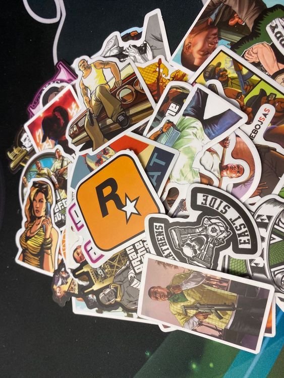 GTA Stickers I 50 Stk. I Wasserdicht I Grand Theft Auto (Neu und ...