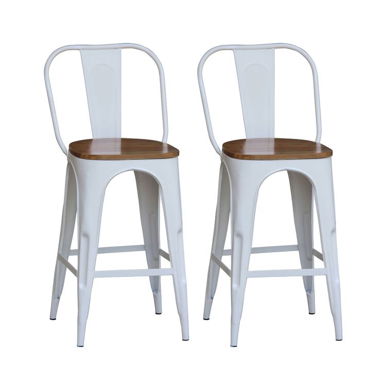 Barhocker JOELLE 2er Set weiss | Kaufen auf Ricardo