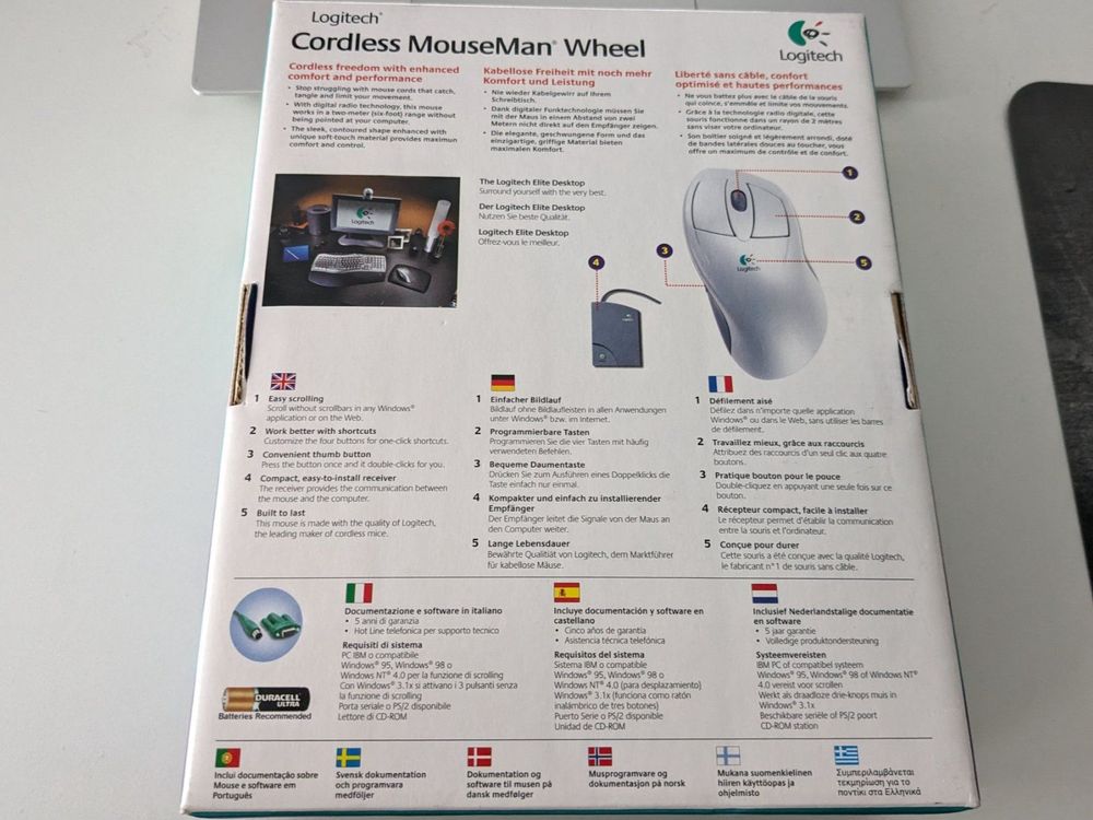 Logitech Cordless Mouseman Wheel Neu OVP Windows 98 [A1] (Neu und ...