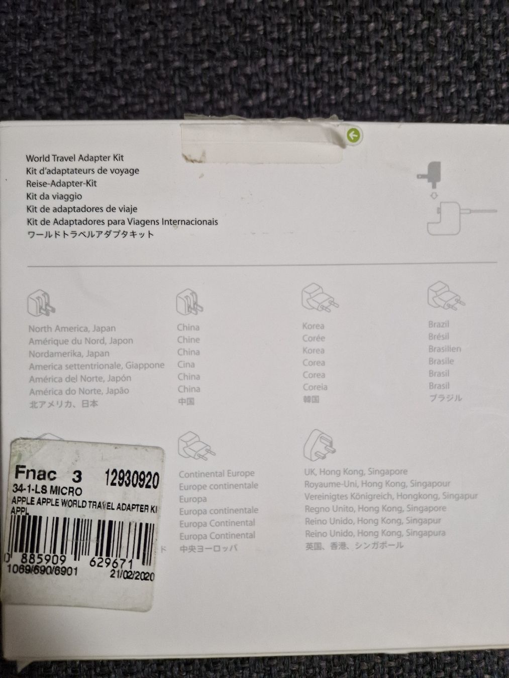 Kit adaptateur Apple / Reise-Adapter Kit (D'occasion) à Peseux pour CHF ...