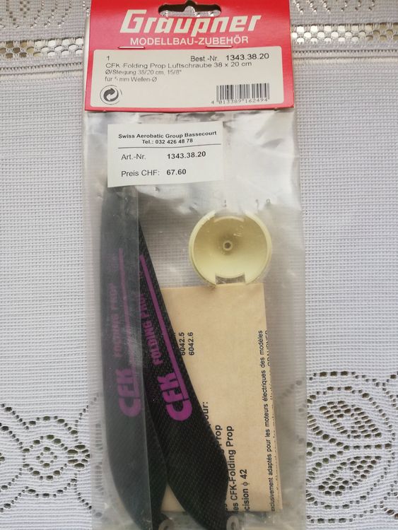 Graupner CFK-Folding Prop Klapp-Propeller-Set 15x8 (Neuf avec emballage ...