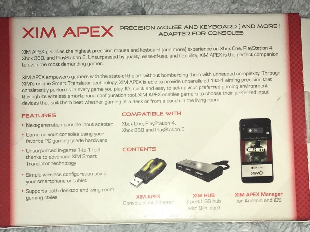 Xim Apex Precision Maus und Tastatur Adapter für Konsolen (Neu (gemäss ...