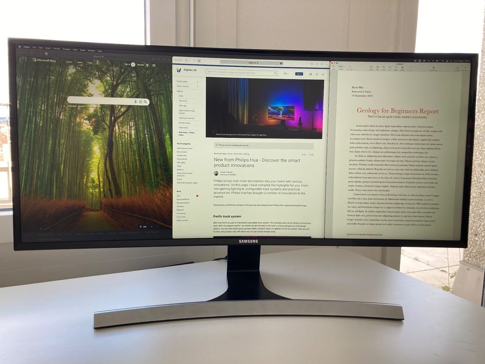 Samsung 34" curved ultra wide QHD monitor | Kaufen auf Ricardo