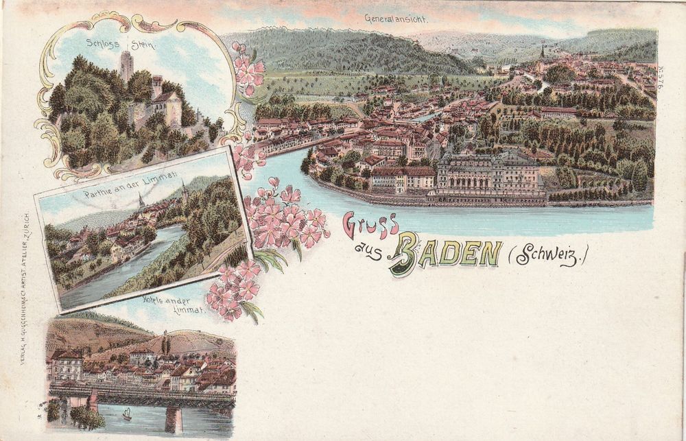 Baden 4-bildrig Litho (Gebraucht) in Rorschacherberg für CHF 6 – mit Lieferung auf Ricardo kaufen