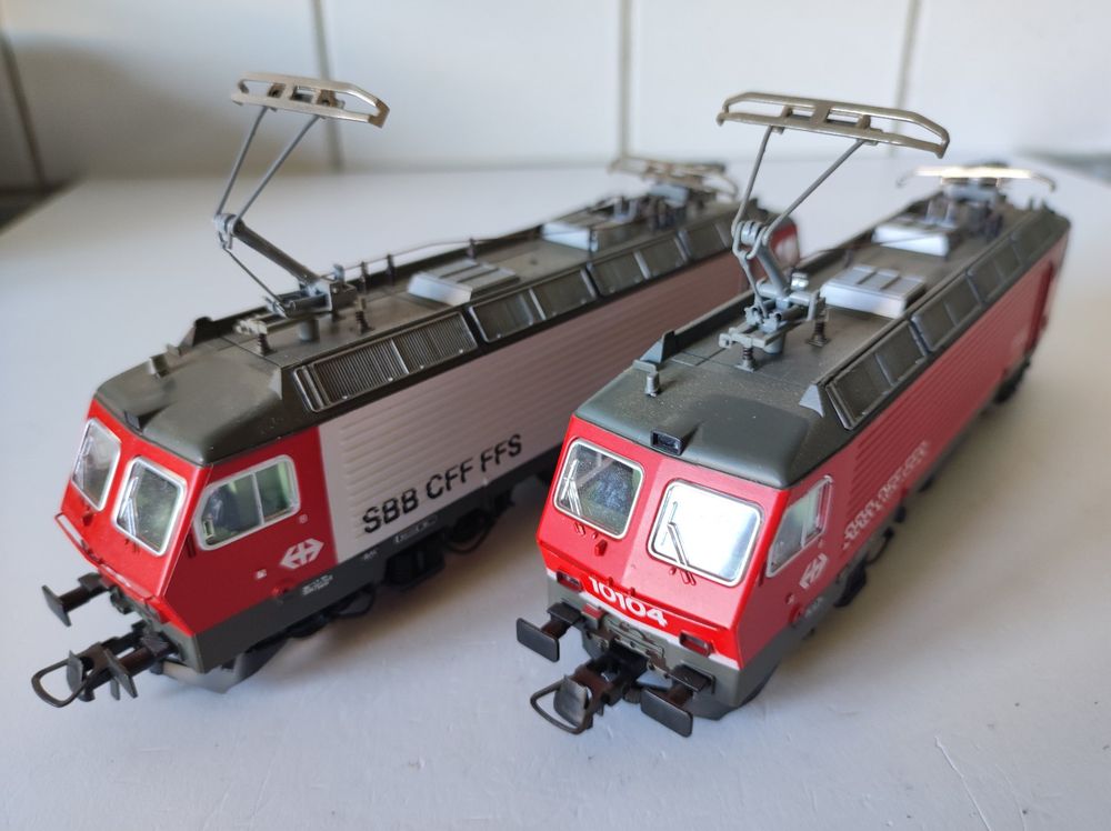 2 Stück E-Lok SBB Re 4/4 IV, Lok-Nrn. 10102 + 10104, WS ~ | Kaufen auf Ricardo