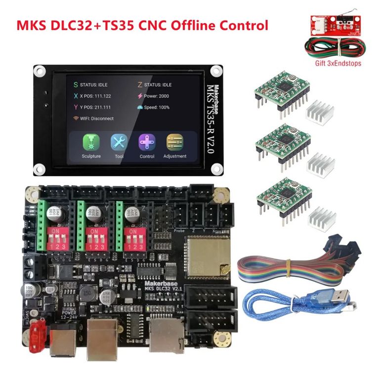 Mks Dlc32 Offline Controller Mainboard 32bits + LCD Disptlay (Neu und ...