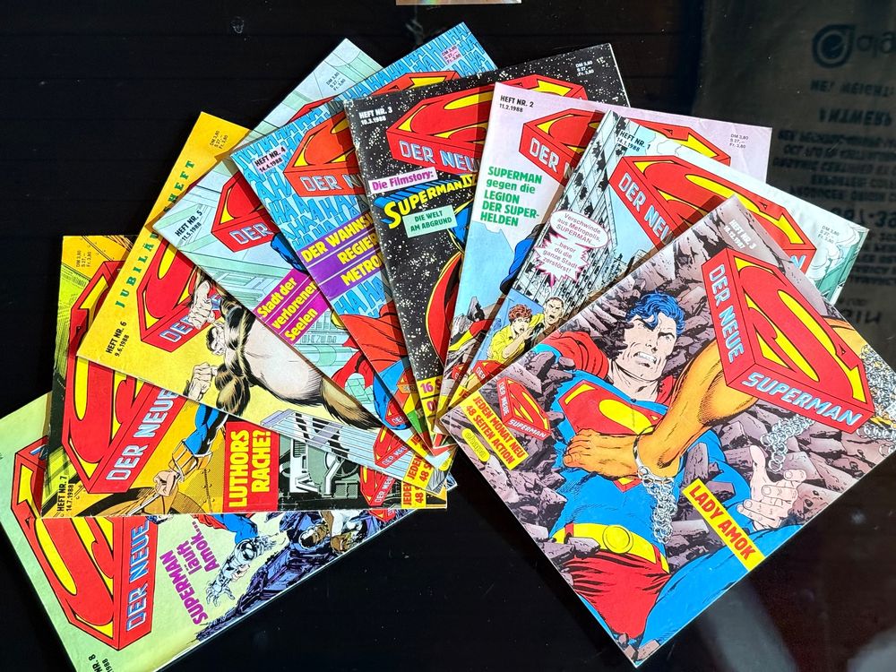 Superman Comic 9er Konvolut Der Neue Superman - Top Zustand! (Neu ...