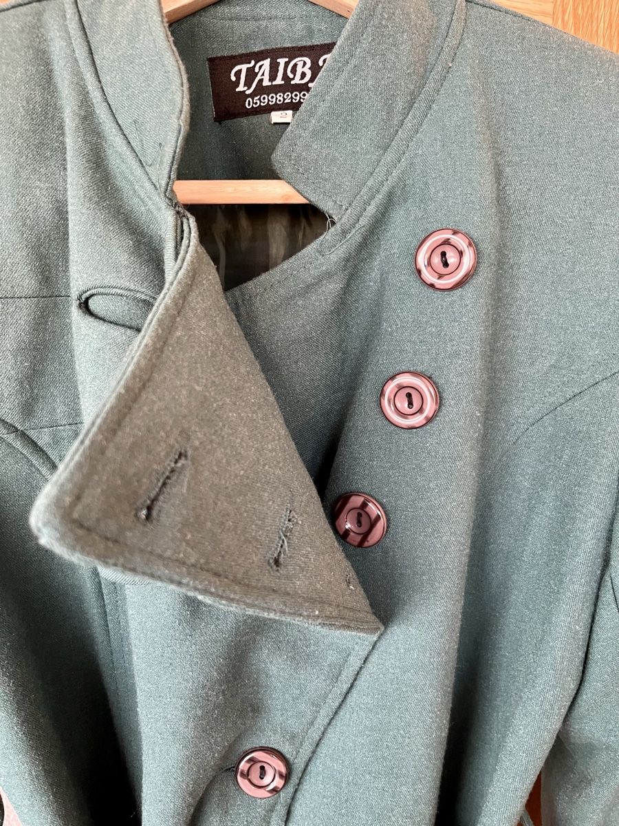 Manteau long vintage vert sapin, taille 38 - Élégant! (D'occasion) à ...