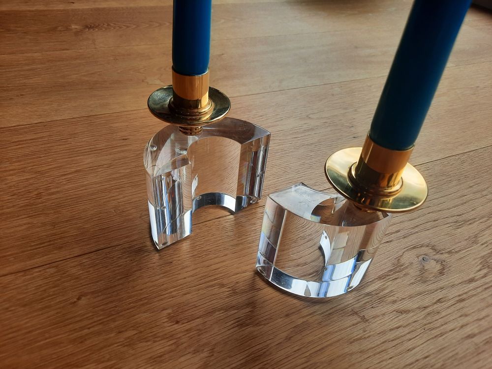 Bougeoirs Plexi et doré moderne (Gebraucht) in La Sarraz für CHF 43 ...