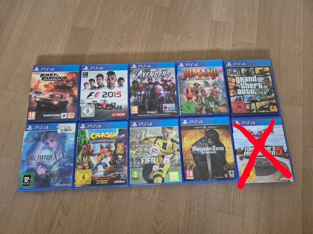 9 PS4 Spiele Diverse Titel (FIFA, Crash,...) (Gebraucht) in Einsiedeln für CHF 50 – nur Abholung ...