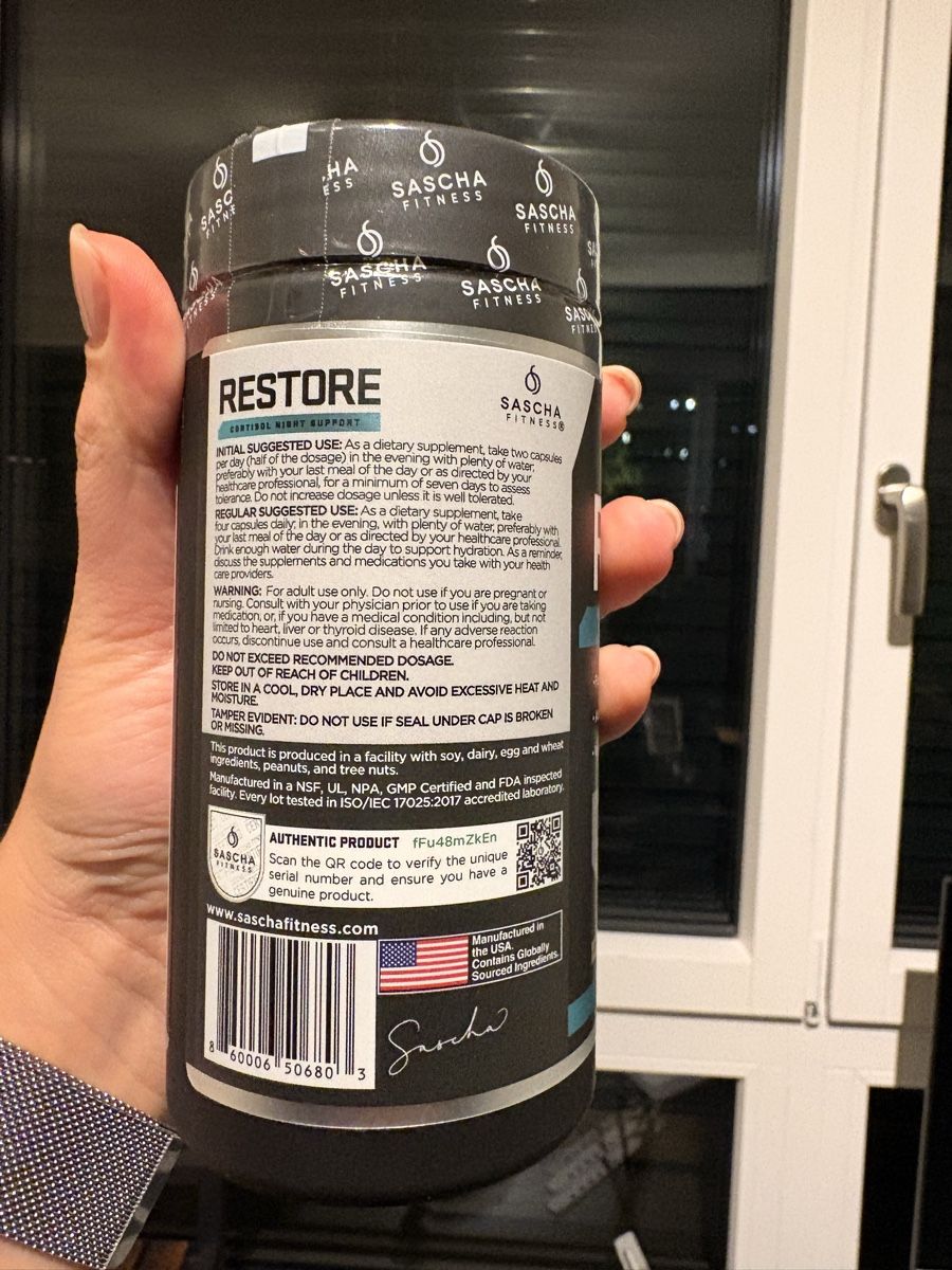 Restore - cortisol night support by Sascha fitness (Neu und ...