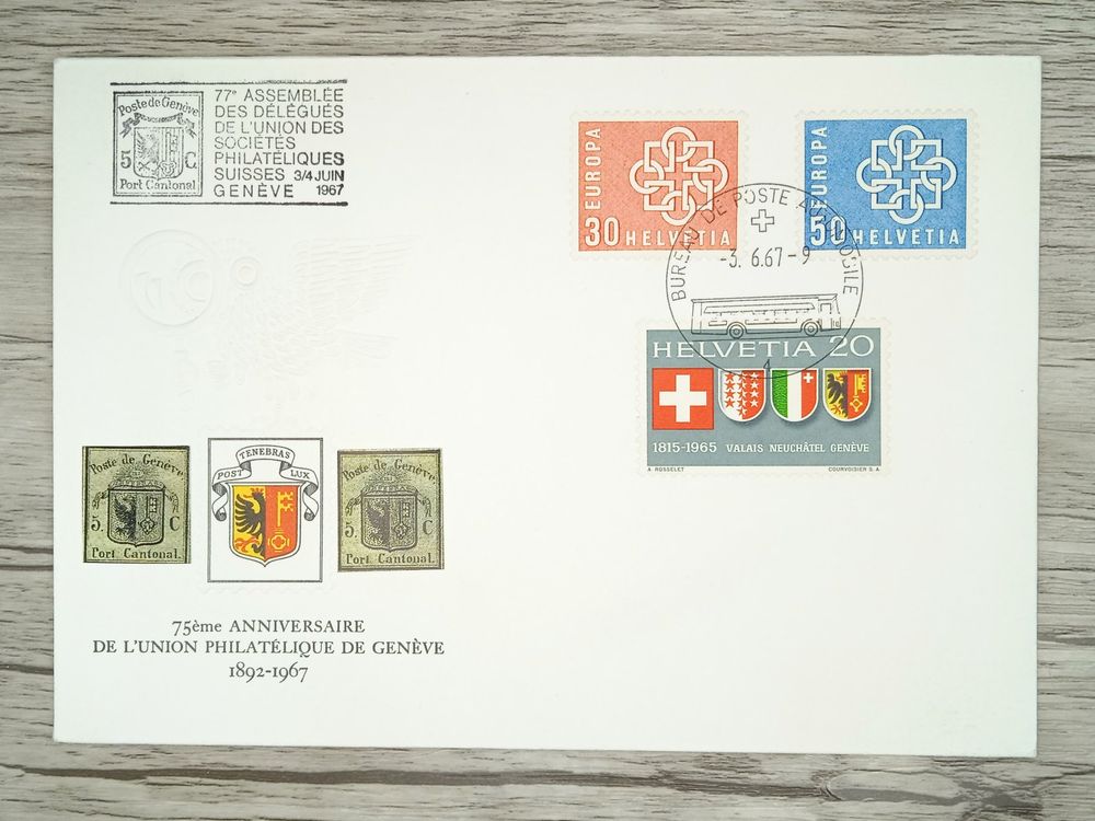 TR100 Enveloppe Suisse + Timbre 1967 (Gebraucht) in Cousset für CHF 0.65 – mit Lieferung auf ...